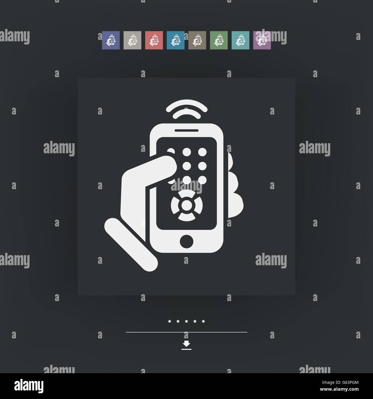 Smartphone remote control icon Stock Vector Image & Art - Alamy