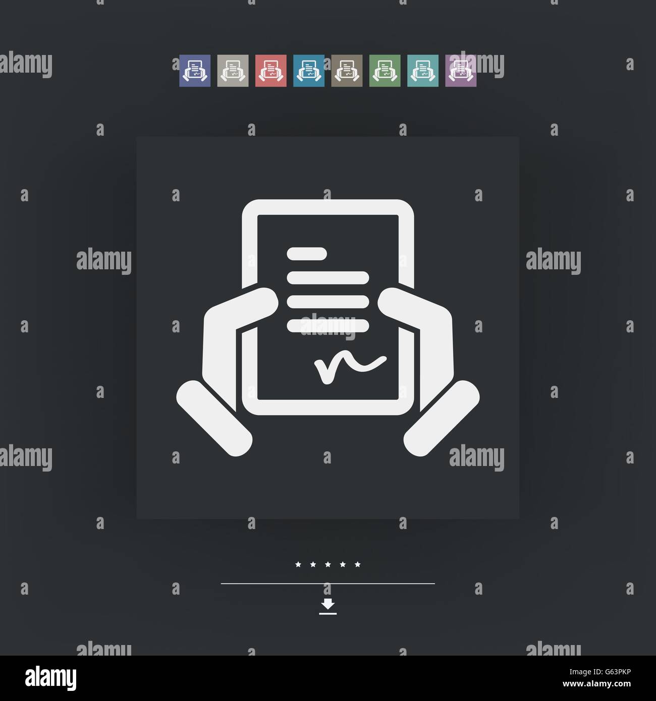 Document signature icon Stock Vector Image & Art - Alamy
