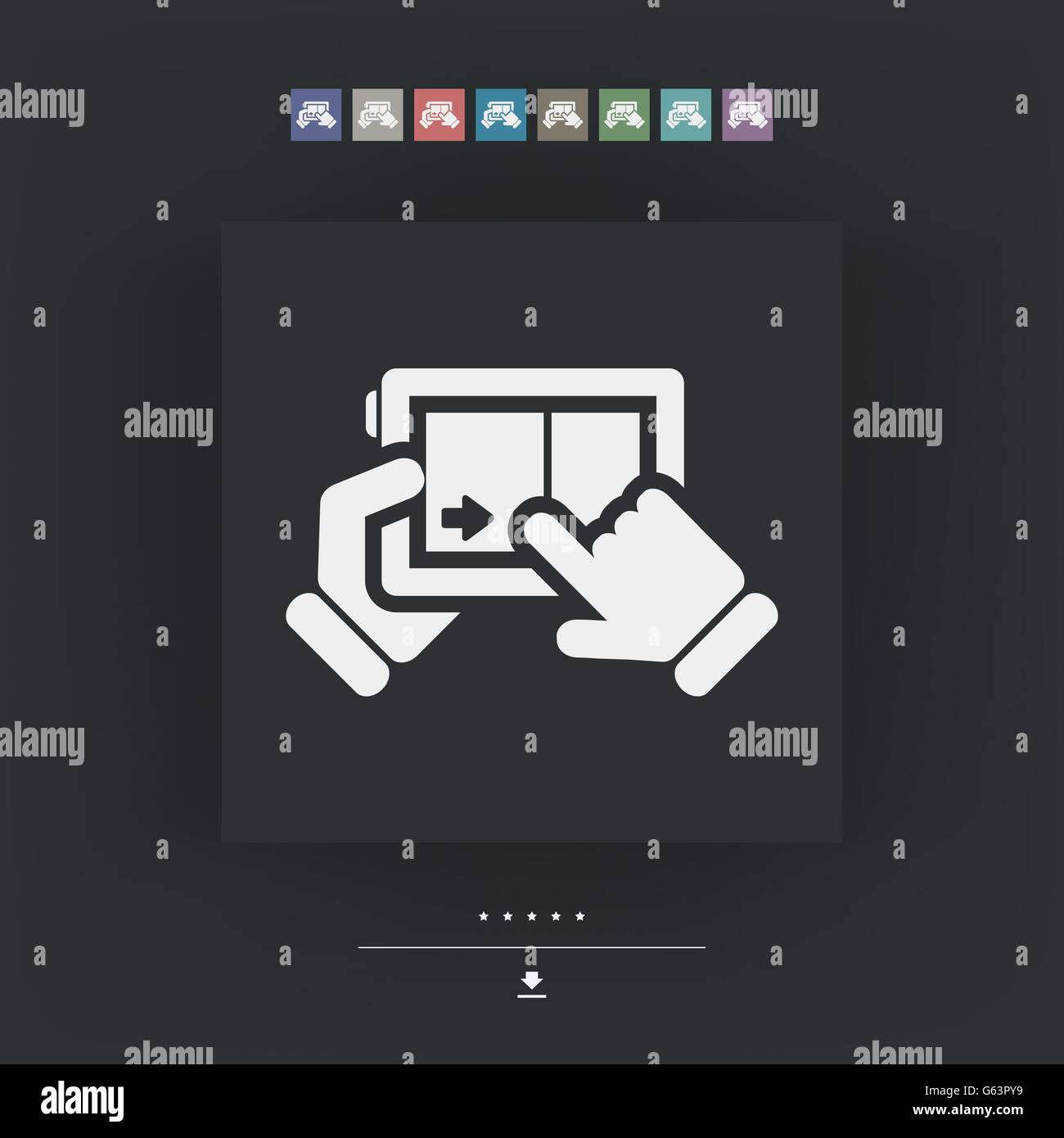 Touchscreen sliding icon Stock Vector Image & Art - Alamy