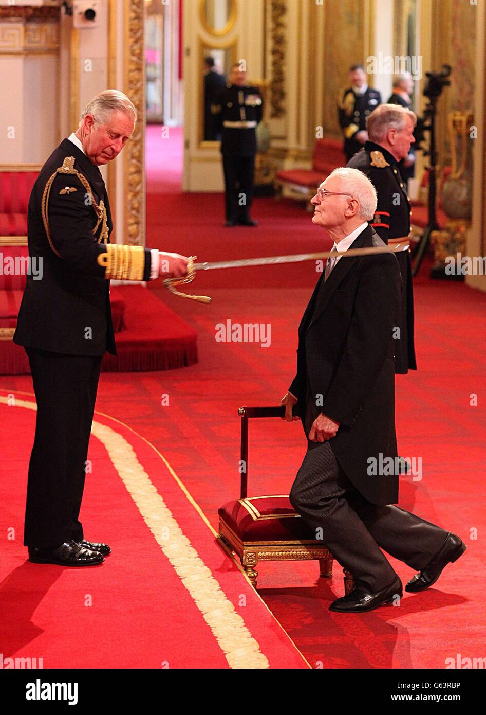 Designer Kenneth Grange receives his Knighthood from the Prince of ...