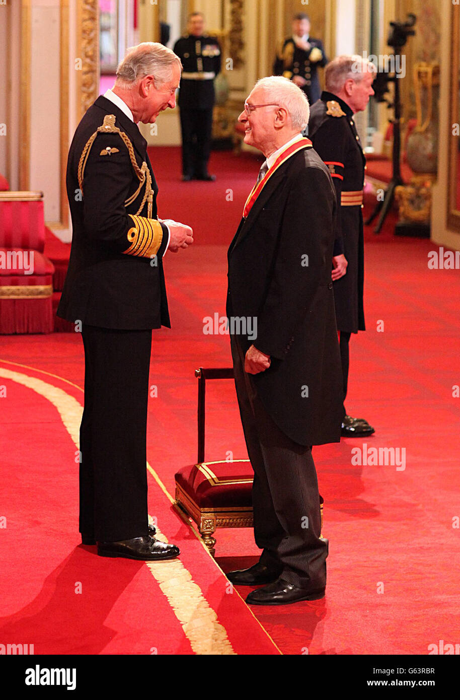 Designer Kenneth Grange receives his Knighthood from the Prince of ...