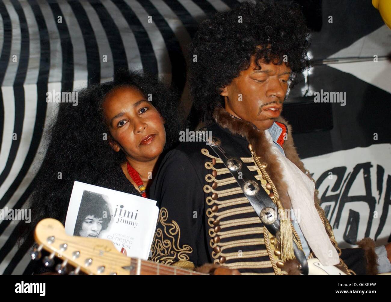 Author Marsha Hunt poses with a waxwork of Jimi Hendrix at Madame ... Author Marsha Hunt poses with a waxwork of Jimi Hendrix at Madame ...