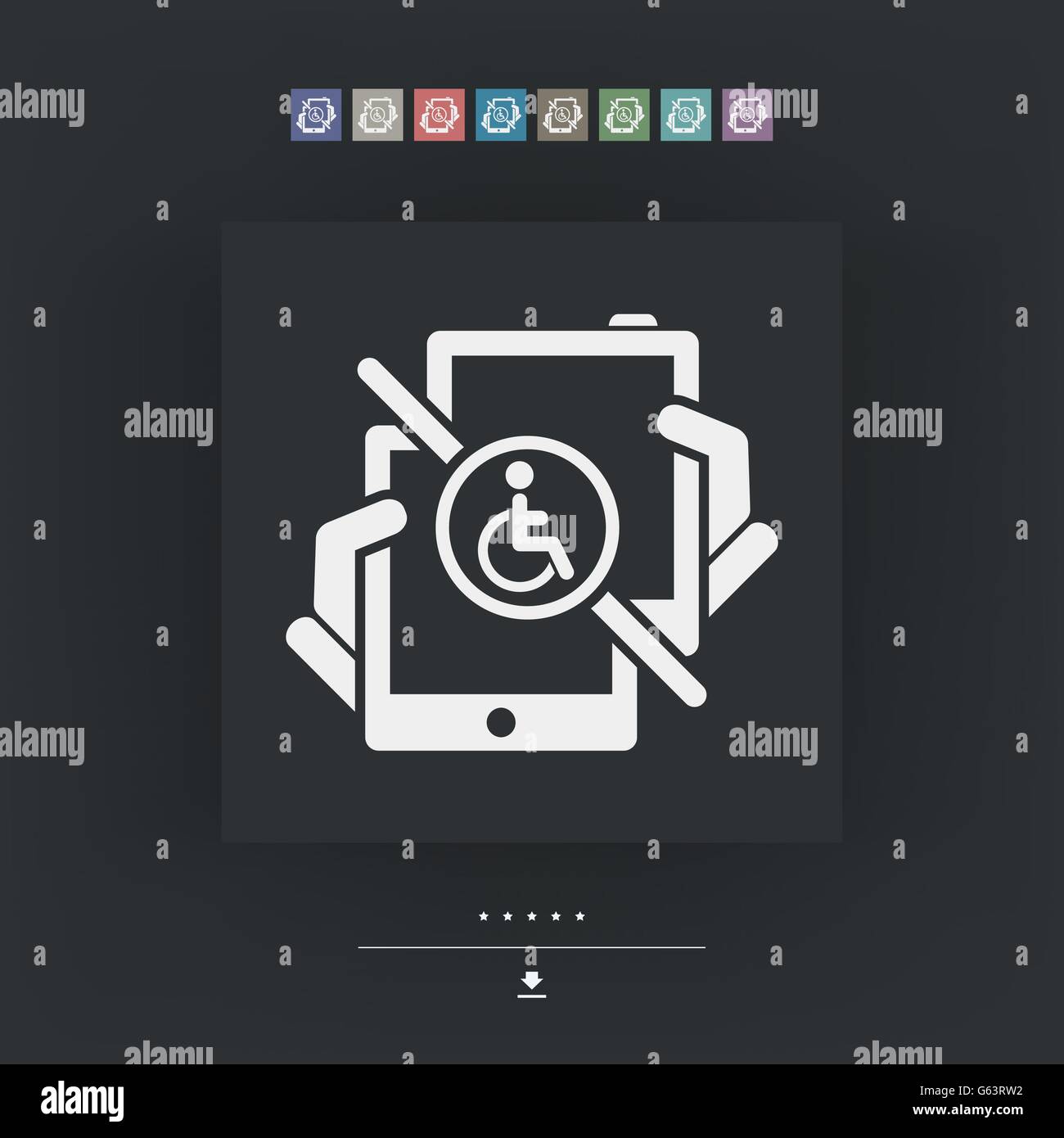 Computer handicap Stock Vector Images - Alamy