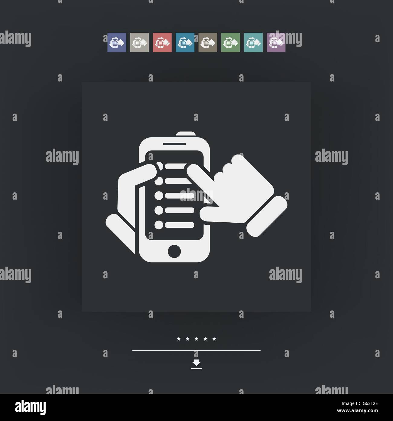 Smartphone list icon Stock Vector Image & Art - Alamy