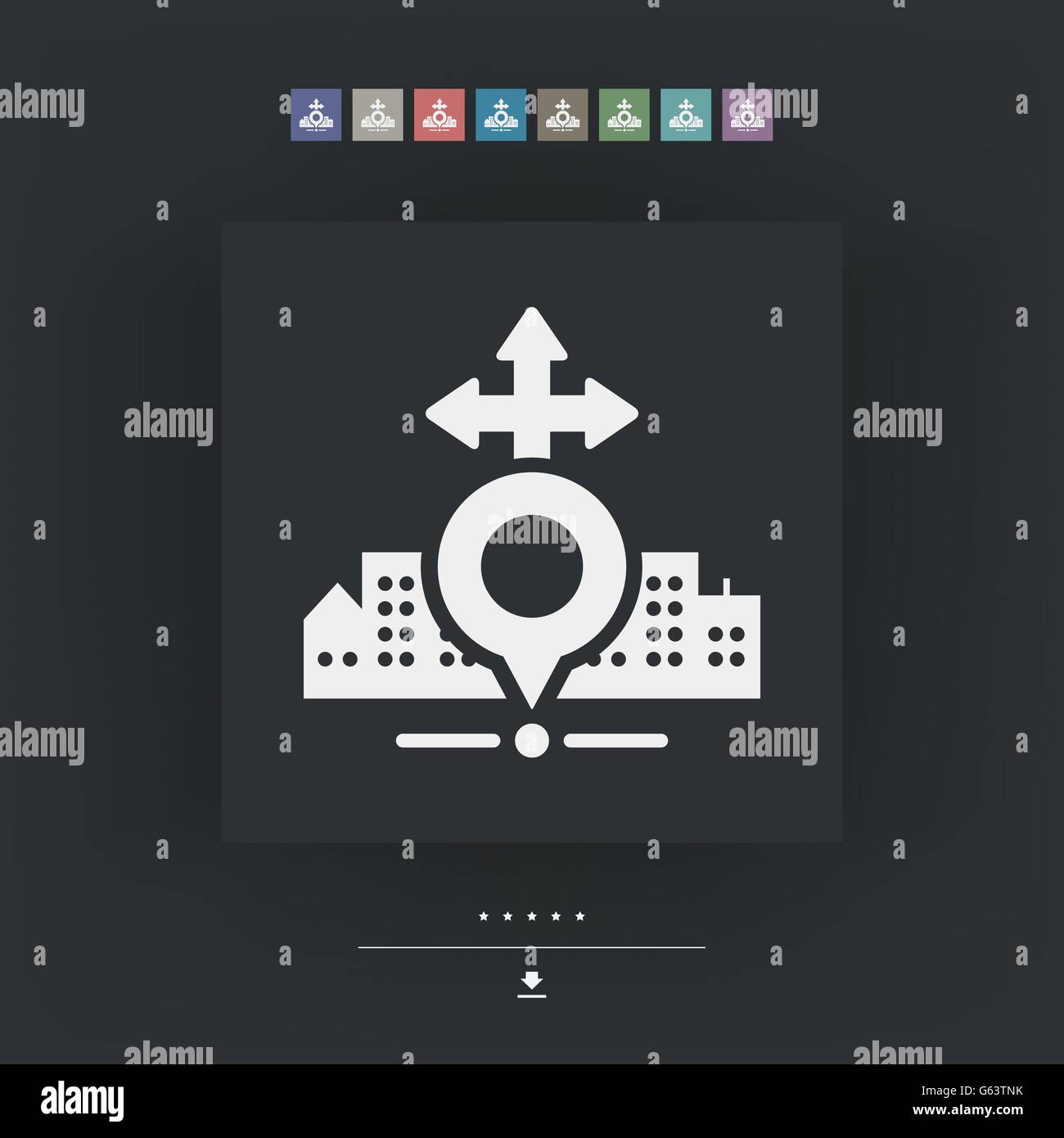 City map icon Stock Vector Image & Art - Alamy