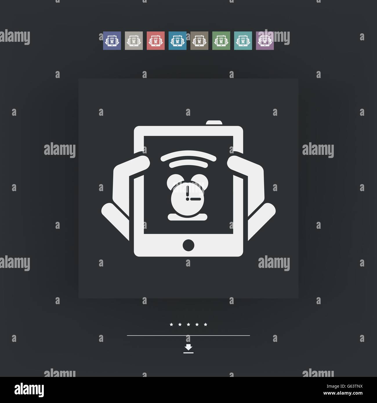 Tablet clock icon Stock Vector Image & Art - Alamy