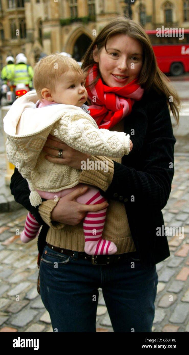 Celebrity chef Jamie Oliver's wife Jools and baby daughter Poppy at the ...