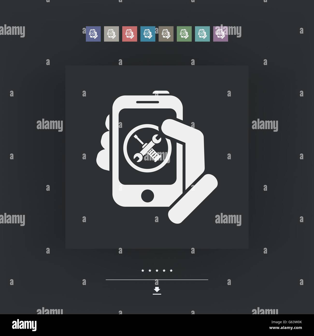 Smartphone setting icon Stock Vector Image & Art - Alamy