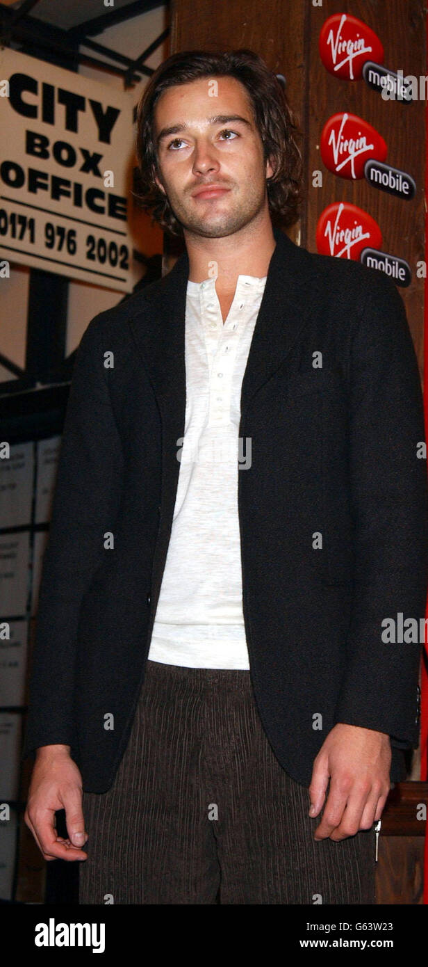 Model James Gooding arrives for the the Virgin Mobile third birthday ...