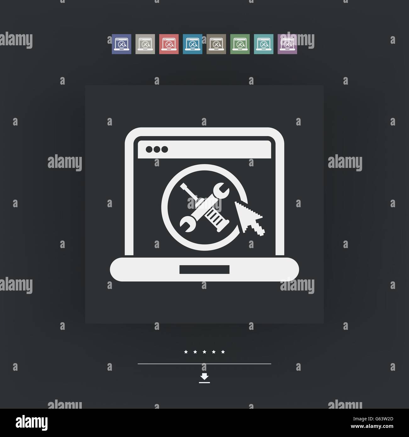 Computer setting icon Stock Vector Image & Art - Alamy