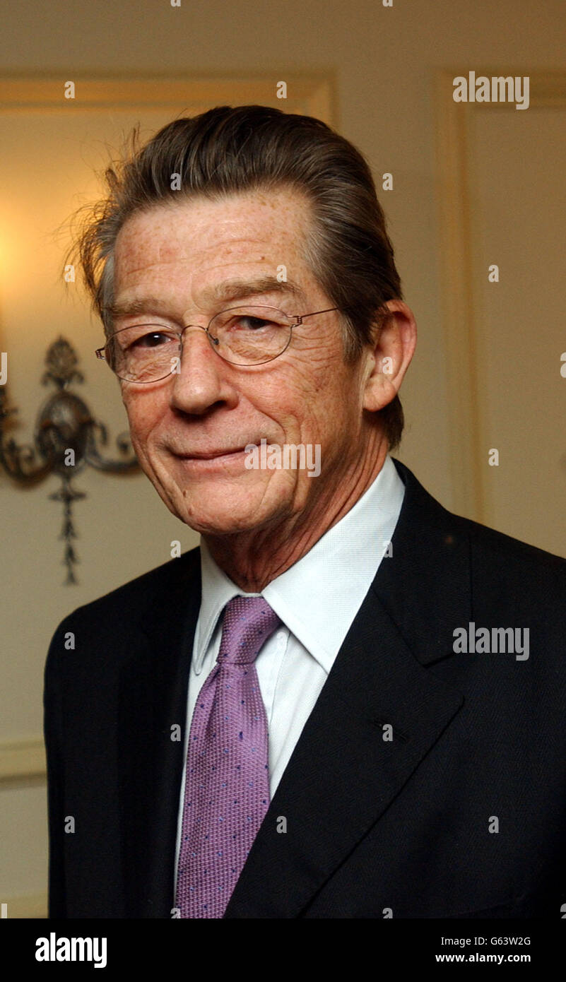Actor John Hurt arrives for the Evening Standard Theatre Awards at The ...