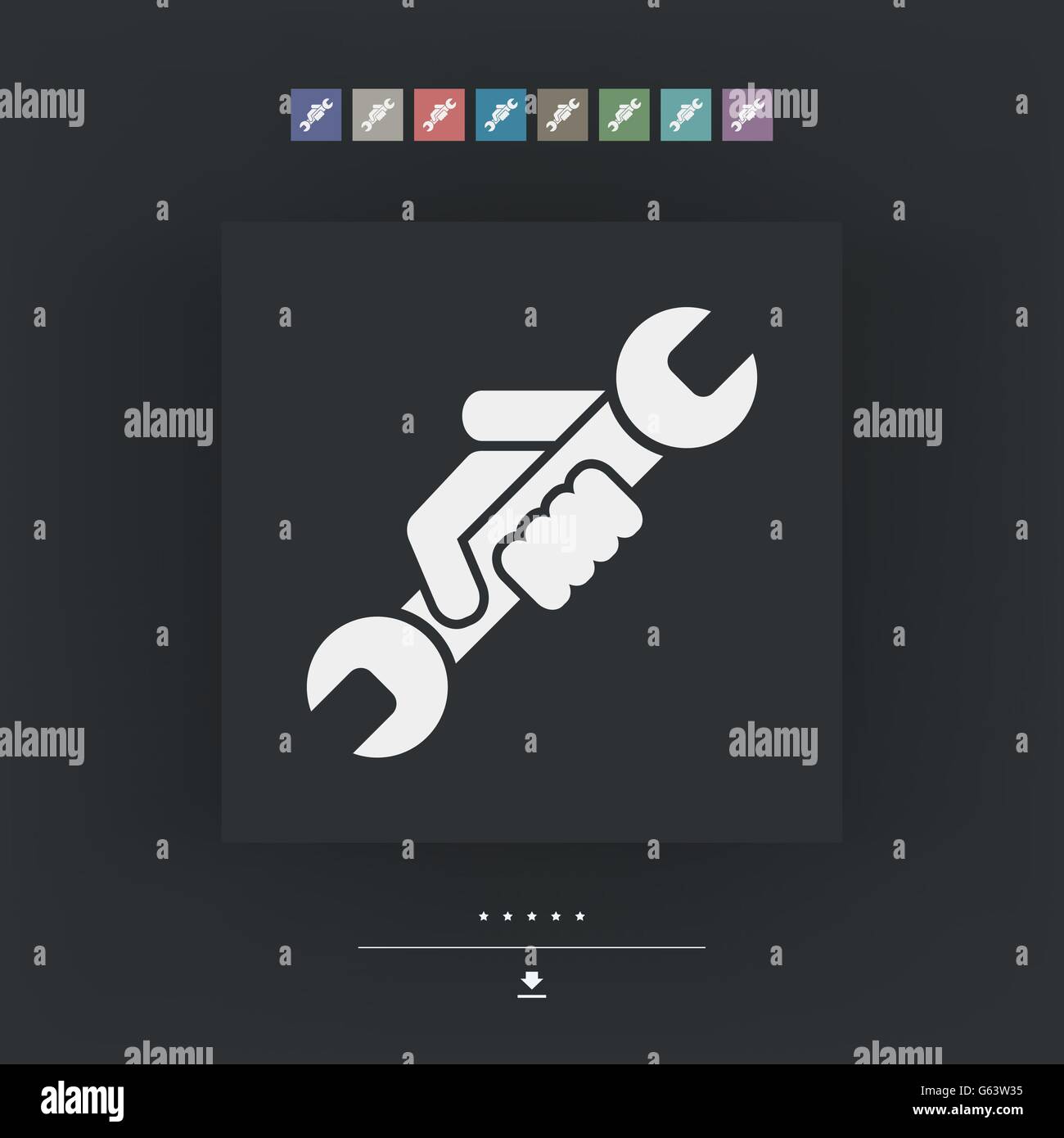 Wrench symbol Stock Vector Images - Alamy