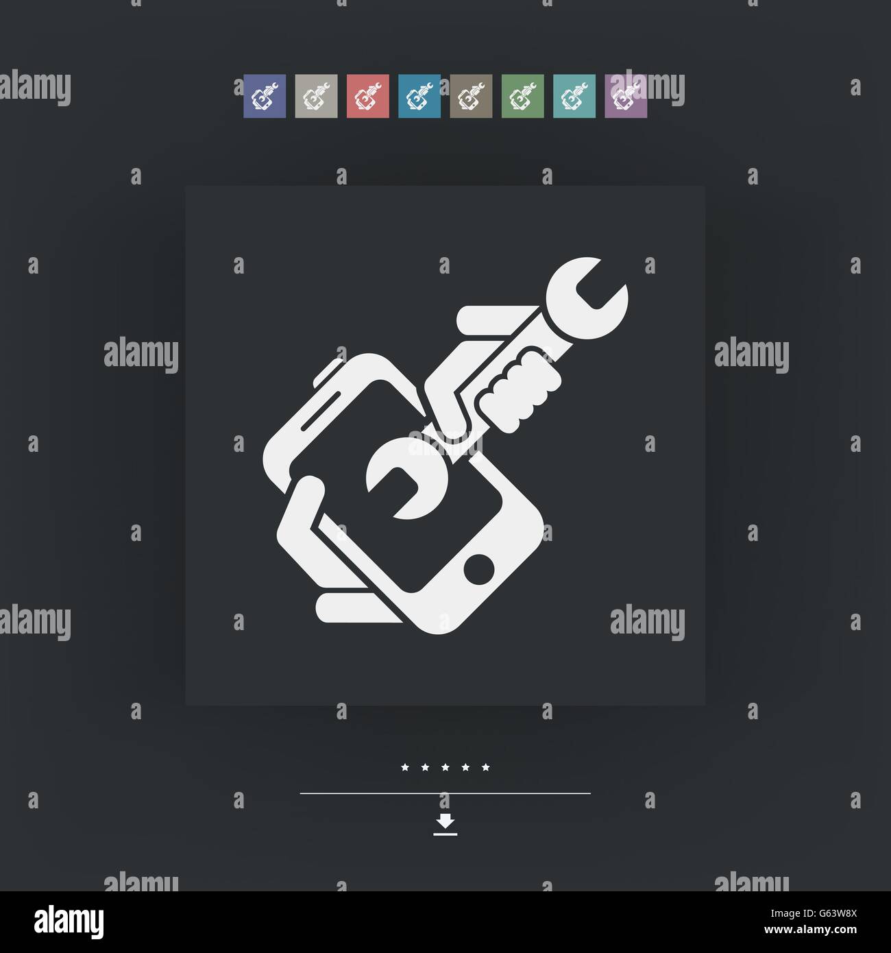 Phone damaged Stock Vector Images - Alamy