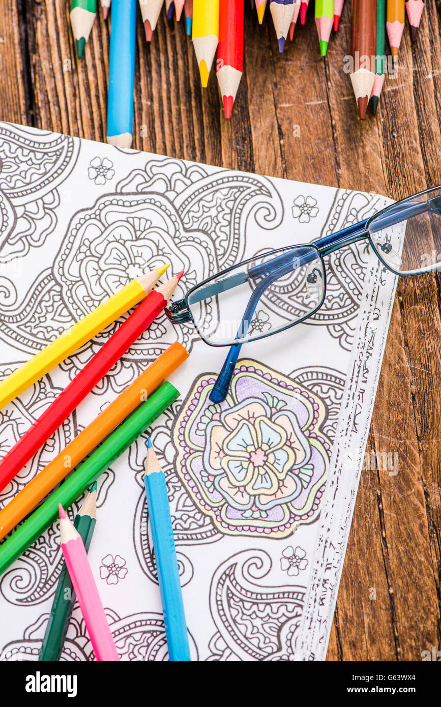 Adult coloring book hi-res stock photography and images - Alamy