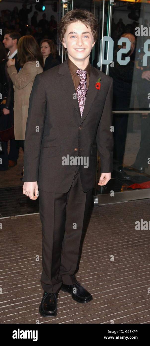 Actor Daniel Radcliffe, who plays Harry Potter, arrives for the ...