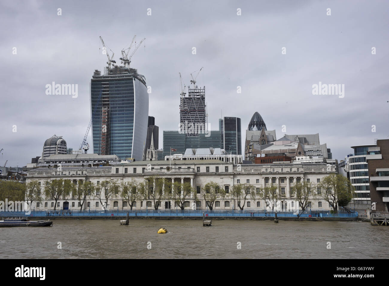 Building construction as seen from HMS Edinburgh, as the Type 42 ...