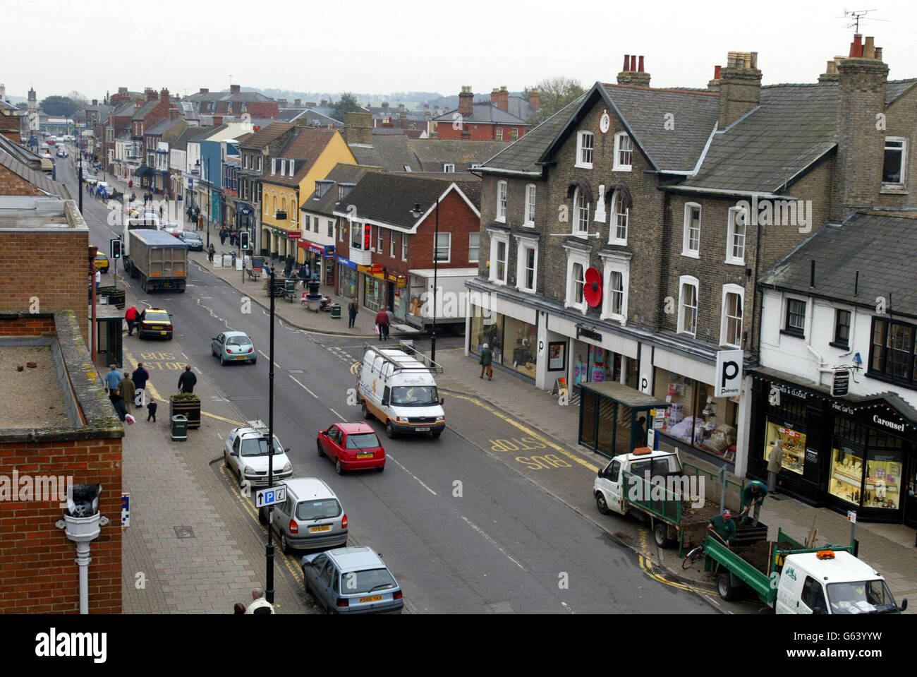 General view of Newmarket High Street. 26/06/2004: High Street is the ...