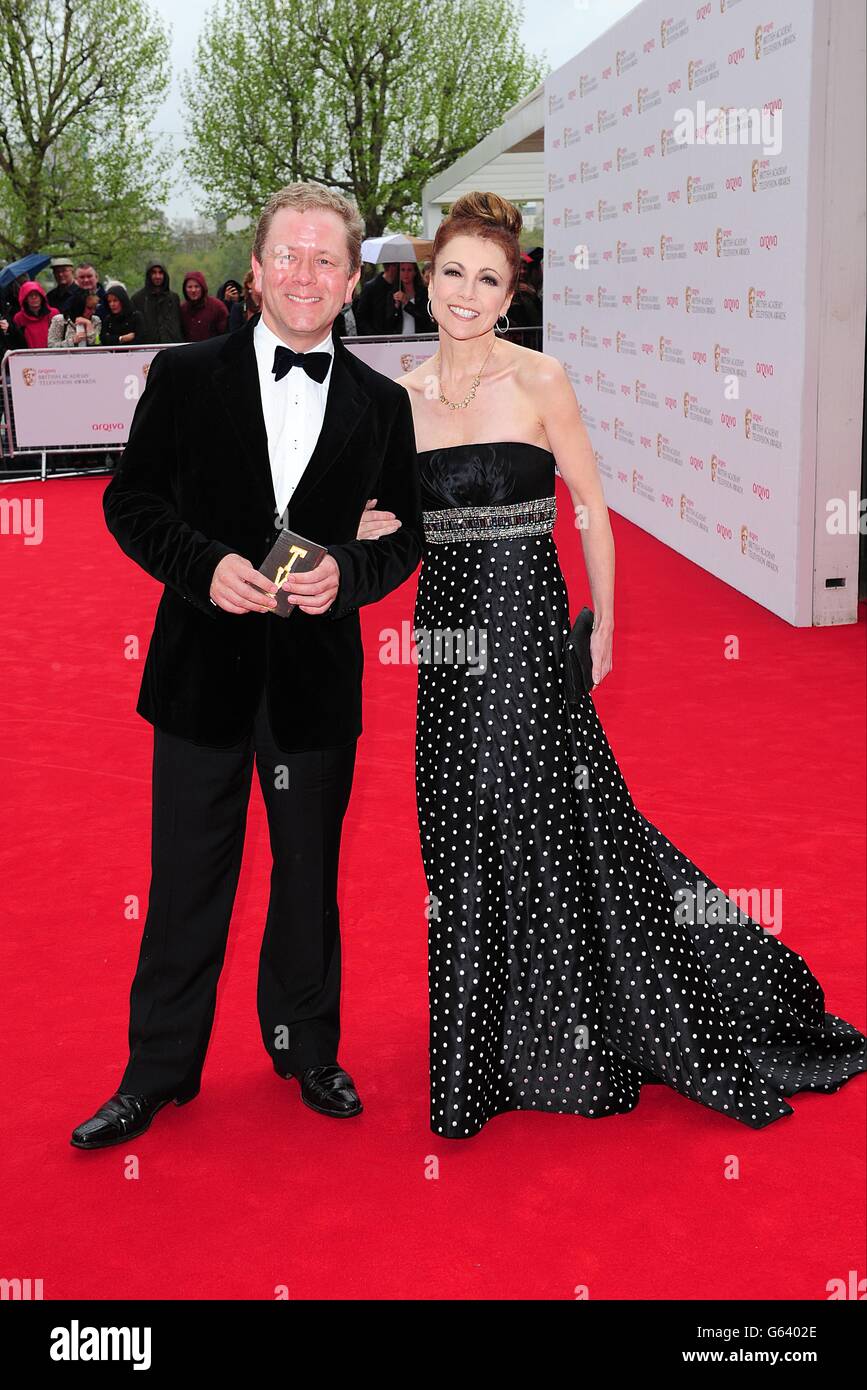 Jon Culshaw and Emma Samms arriving for the 2013 Arqiva British Academy ...