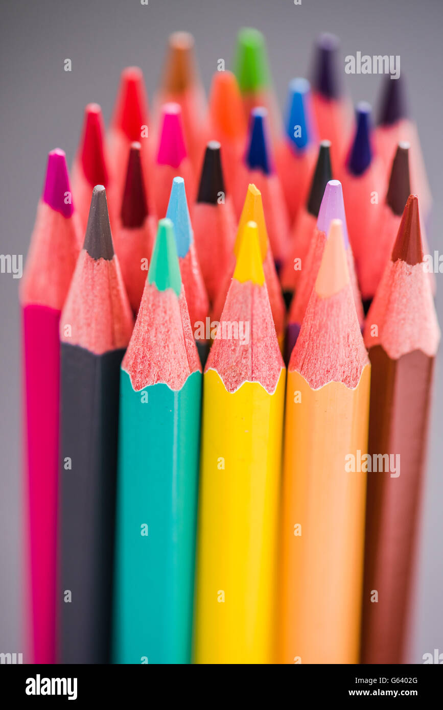 shar drawing artistic pencils, close up view Stock Photo - Alamy