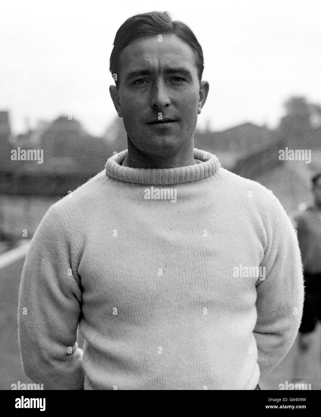 Denis Compton, the Arsenal footballer, in a portrait shot at the ...