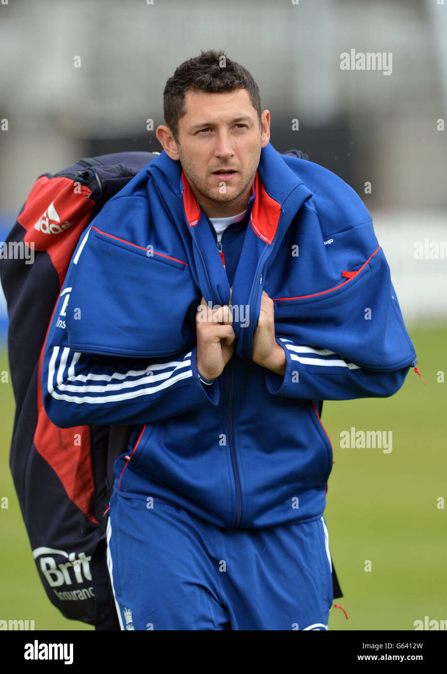 Englands tim bresnan nets session lords cricket ground hi-res stock ...