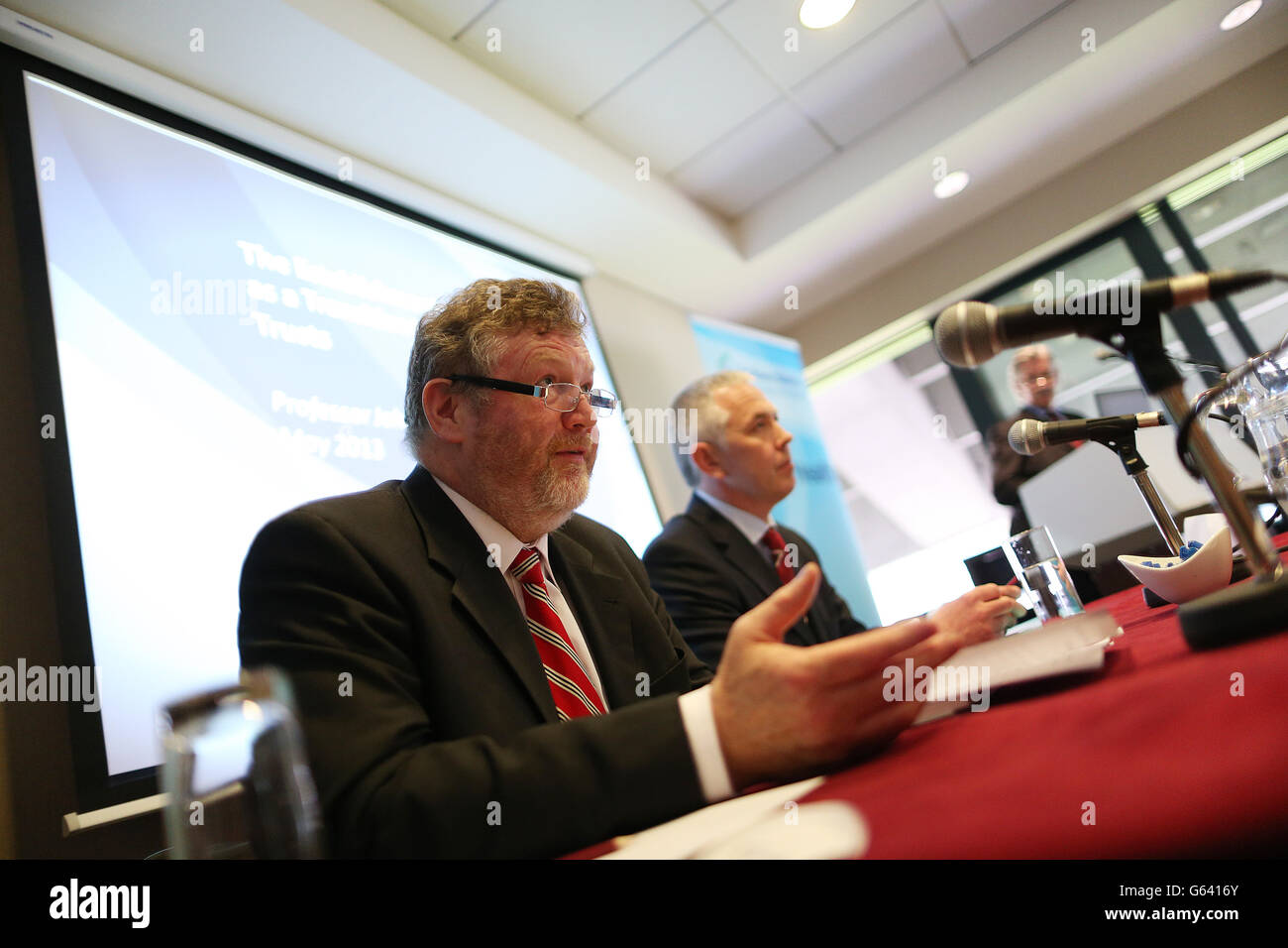Minister for Health James Reilly (left) with Professor John Higgins ...