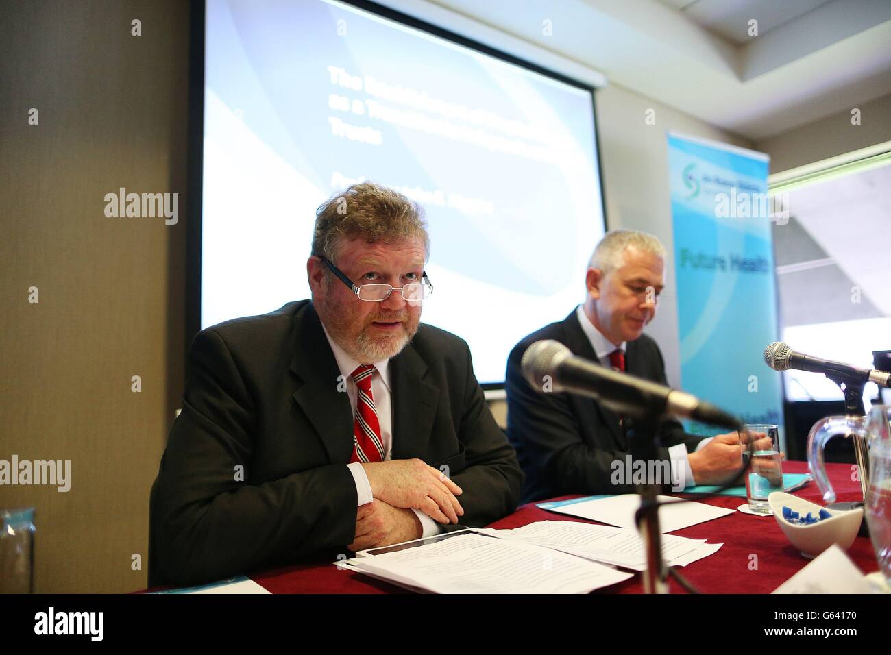 Minister for Health James Reilly (left) with Professor John Higgins ...
