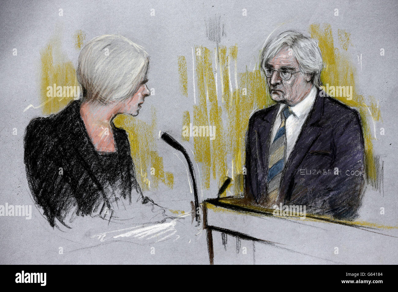 RETRANSMITED ADDING CAPTION DETAILS A court artist drawing of ...