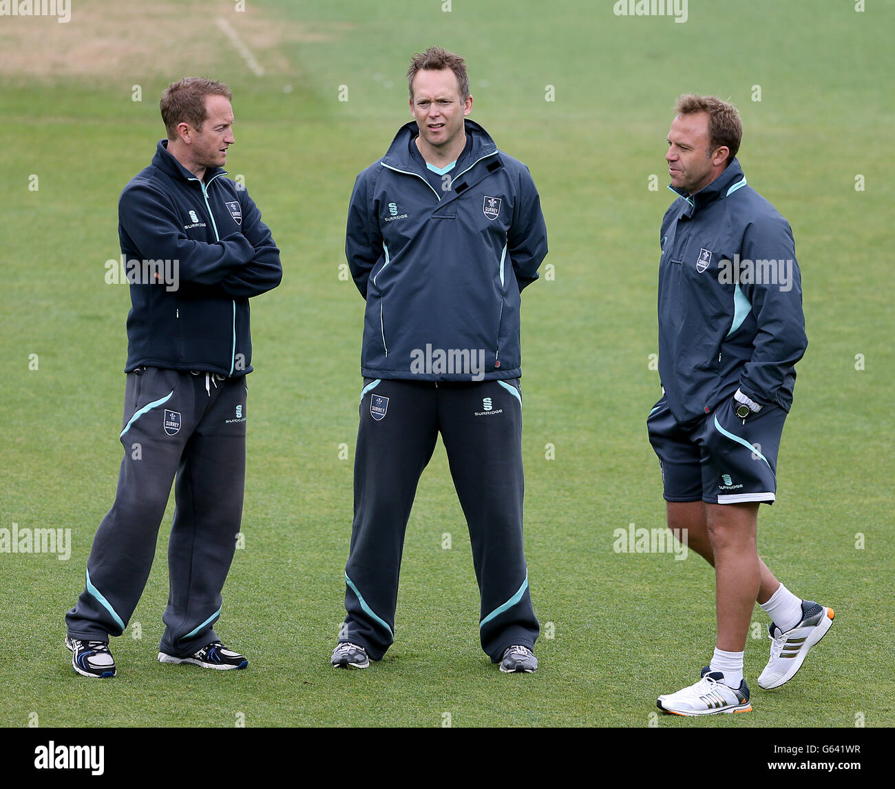 Second xi coach ali brown bowling coach stuart barnes hi-res stock ...