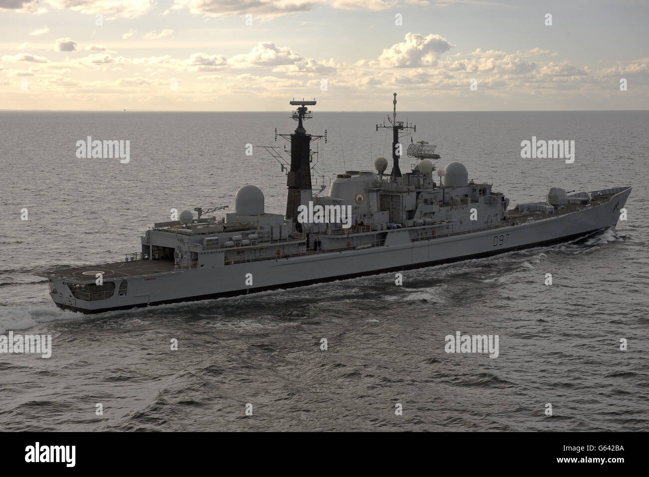 A general view of HMS Edinburgh as she conducts her fairwell tour of ...