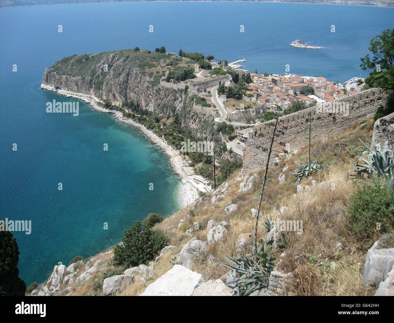 Castle Nafplio Peloponnese, Greece Stock Photo - Alamy