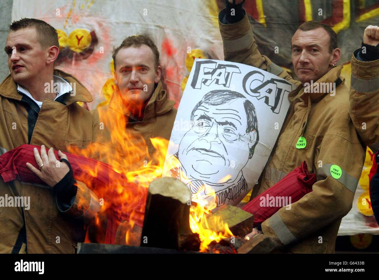 Firefighters on strike Stock Photo - Alamy