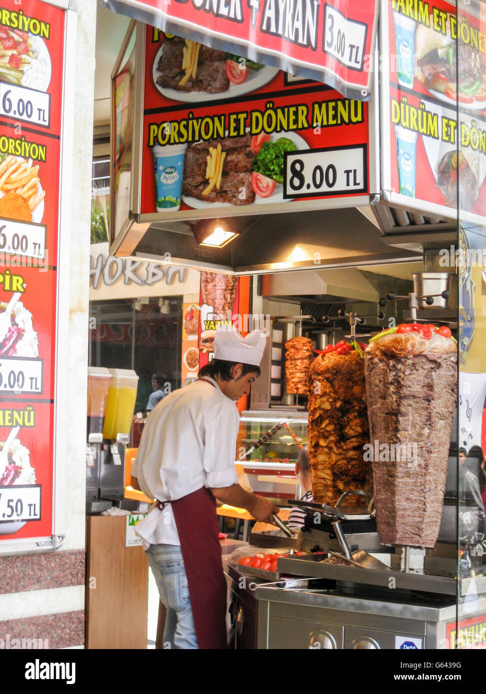 Taksim Kebab Cooker, Istanbul, Turkey Stock Photo - Alamy