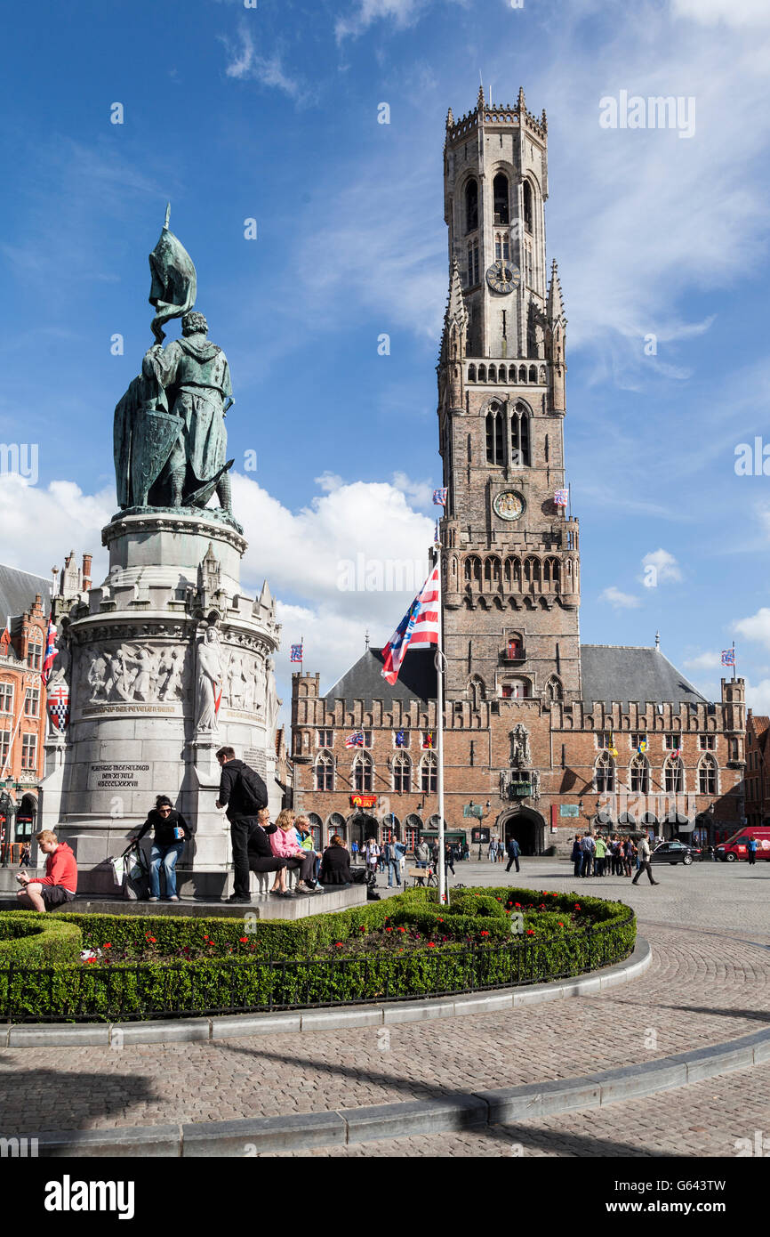 Bruges Belfry Clock Tower Belgium Stock Photo - Alamy