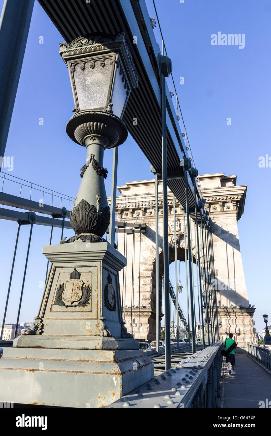 Chain Bridge Budapest Hungary Stock Photo - Alamy