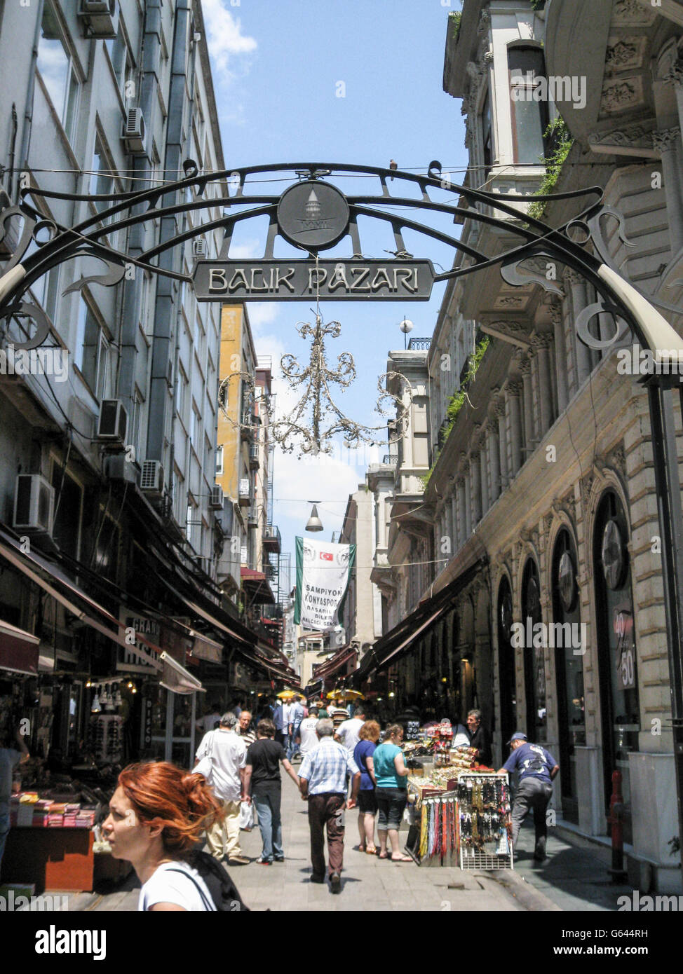 Balik Pazari Taksim Historical Buildings, Istanbul, Turkey Stock Photo ...