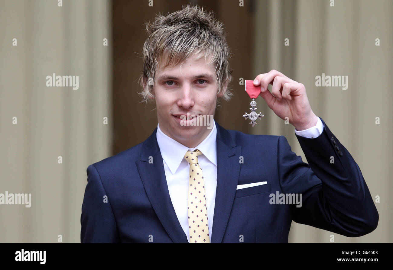 Paralympian Jonathan Fox who was awarded an MBE at Buckingham Palace ...