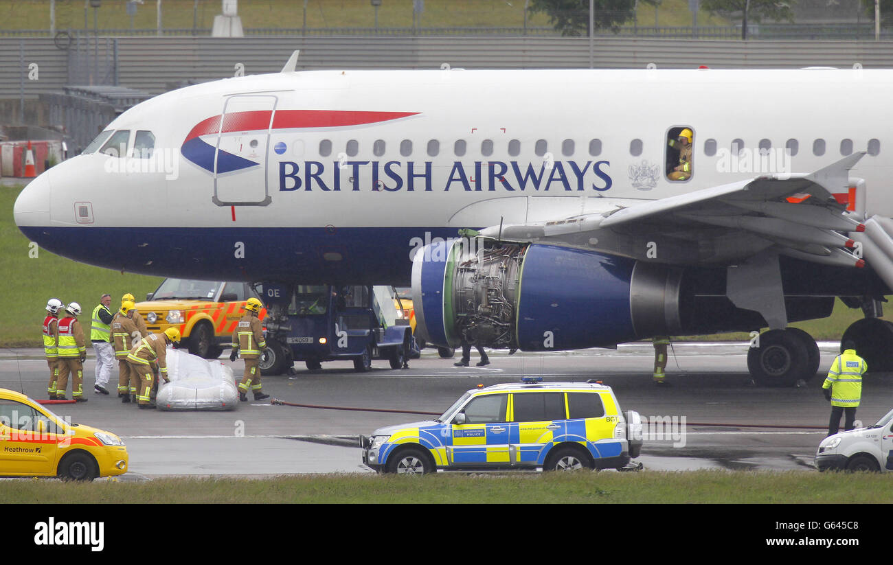 British airways plane it to make emergency landing heathrow airport hi ...