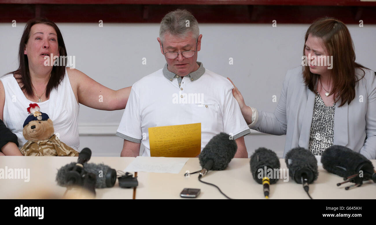 Friday May 24 Family members of murdered soldier Lee Rigby, (left to ...