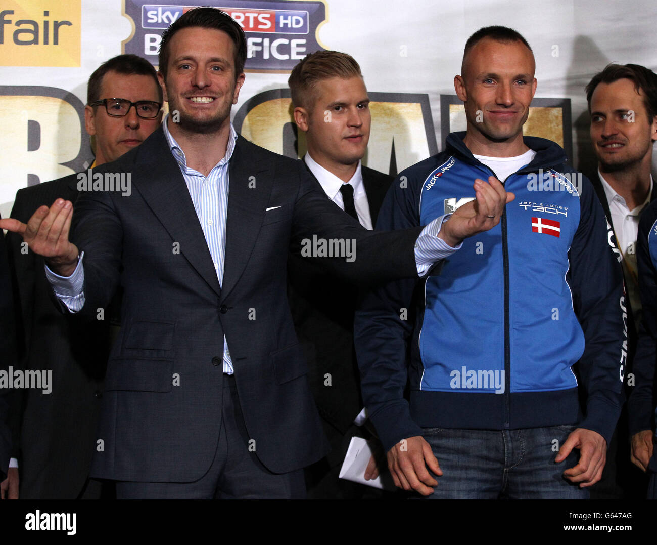 Promoter Kalle Sauerland stokes up the crowd as his fighter Denmark's ... Promoter Kalle Sauerland stokes up the crowd as his fighter Denmark's ...
