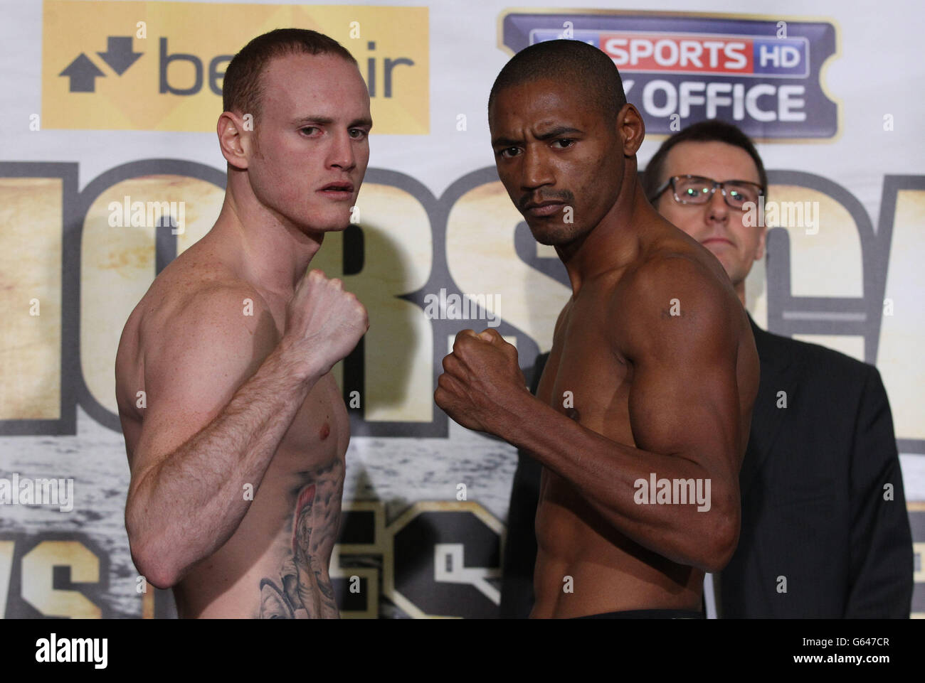 Carl froch mikkel kessler weigh in hi-res stock photography and images ...