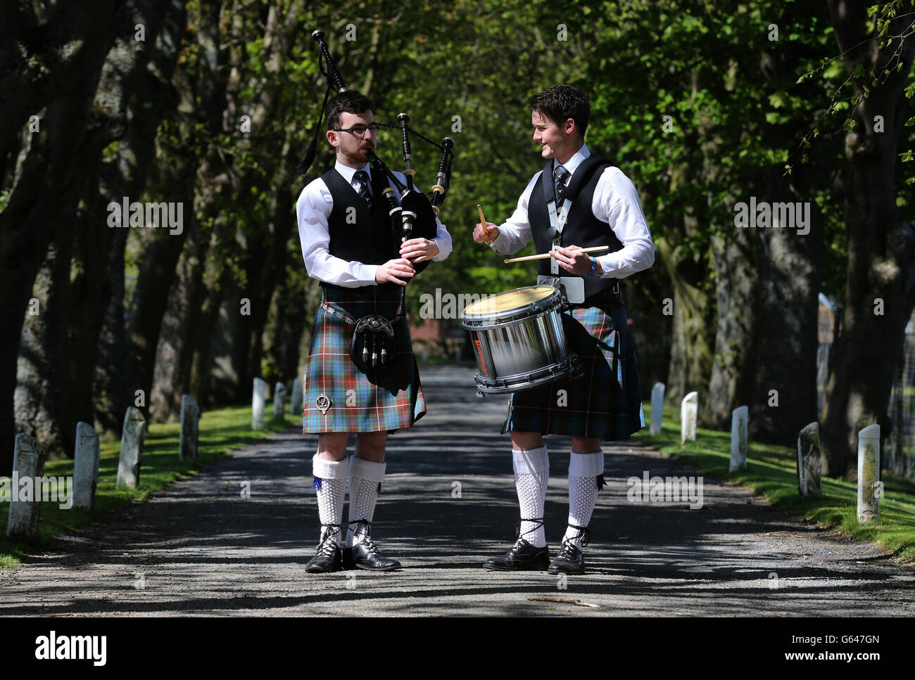 Boghall bathgate caledonia pipe band hi-res stock photography and ...
