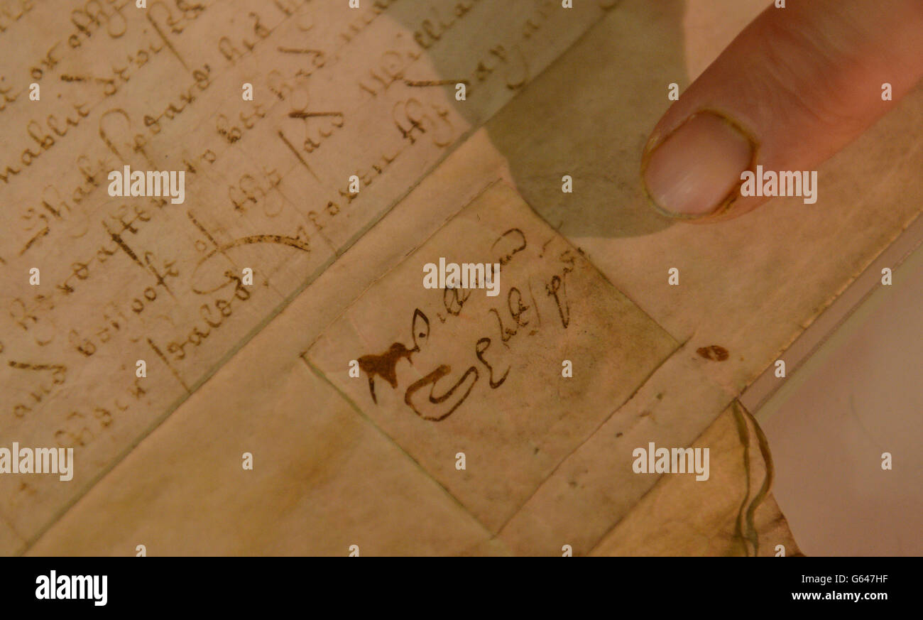 A deed containing the signature of William Shakespeare that has gone on ...