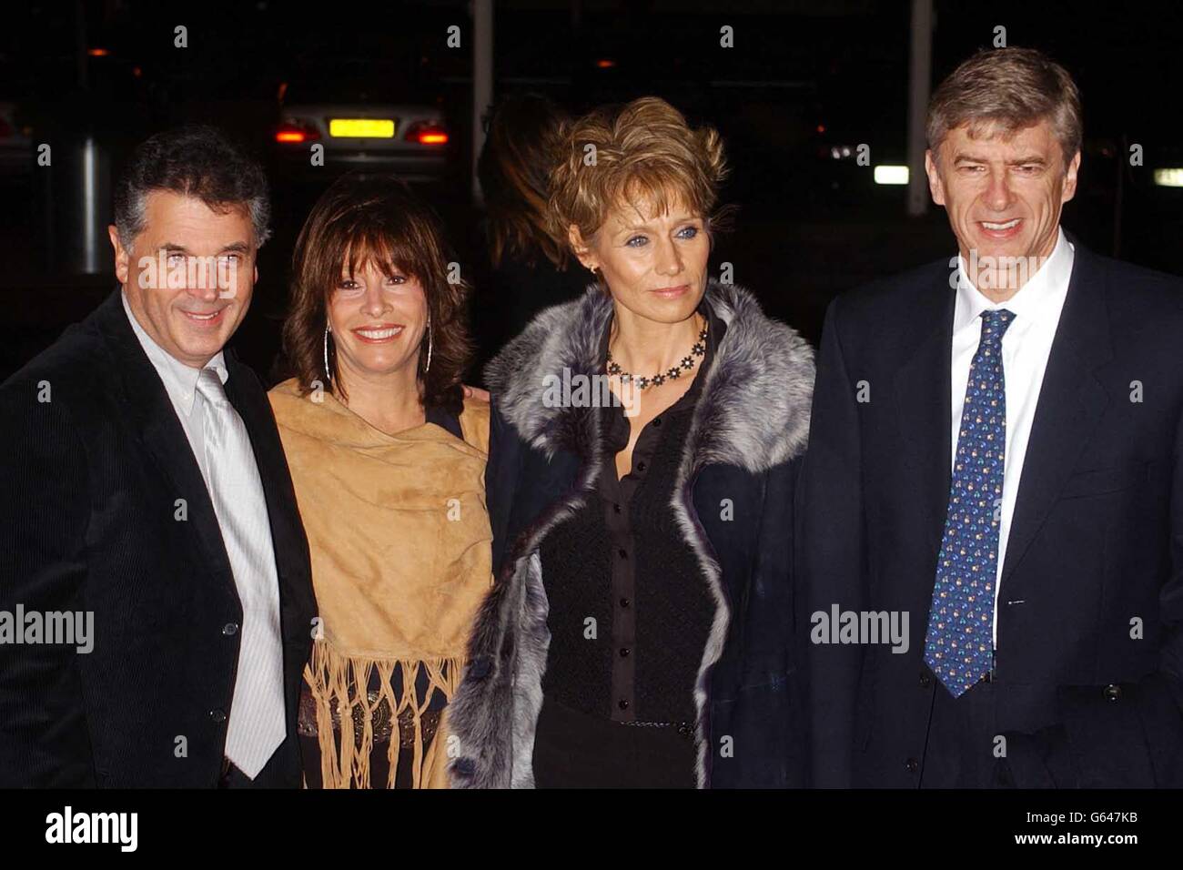 David Dein (left) the Vice Chairman of Arsenal football club with wife ...