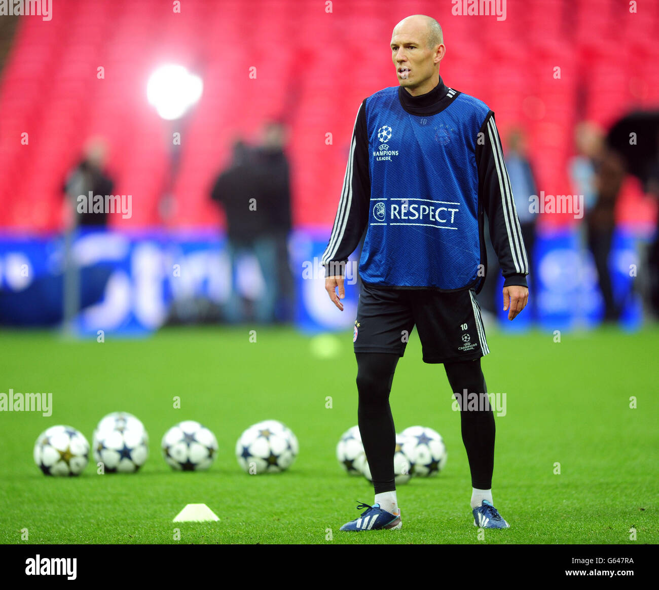 Bayern munich during a training session at wembley stadium hi-res stock ...