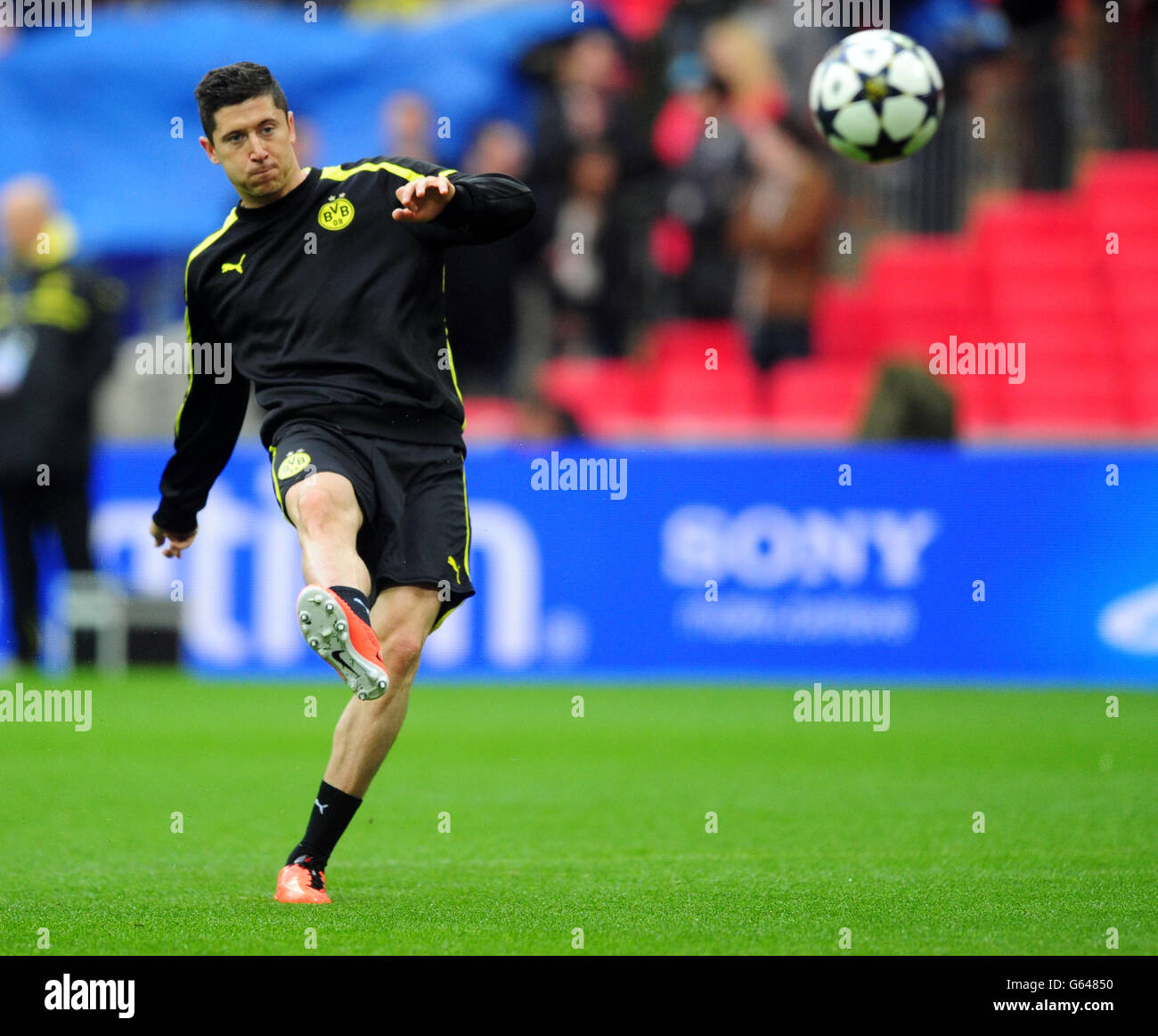 Borussia Dortmund's Robert Lewandowski during a training session at ...