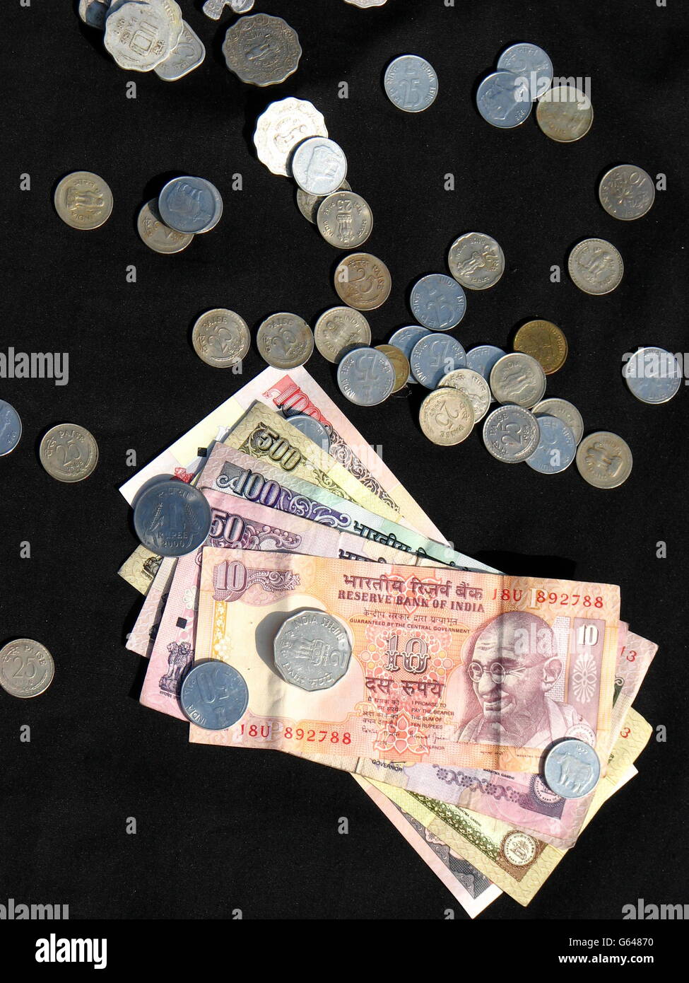 Indian rupee coins in hi-res stock photography and images - Alamy
