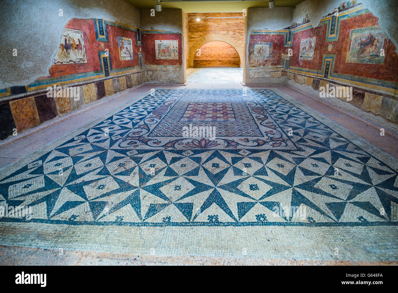 Reconstruction of a Roman villa. The Mérida National Museum of Roman ...