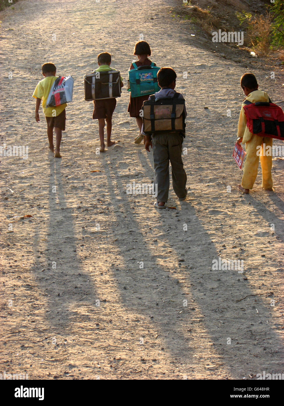 Boy Going Home From School