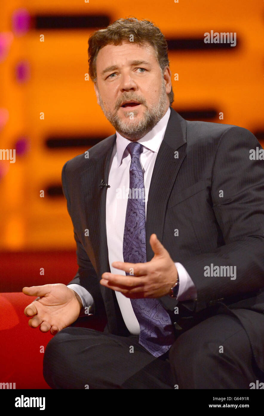 Russell Crowe during the filming of this week's Graham Norton show at ...